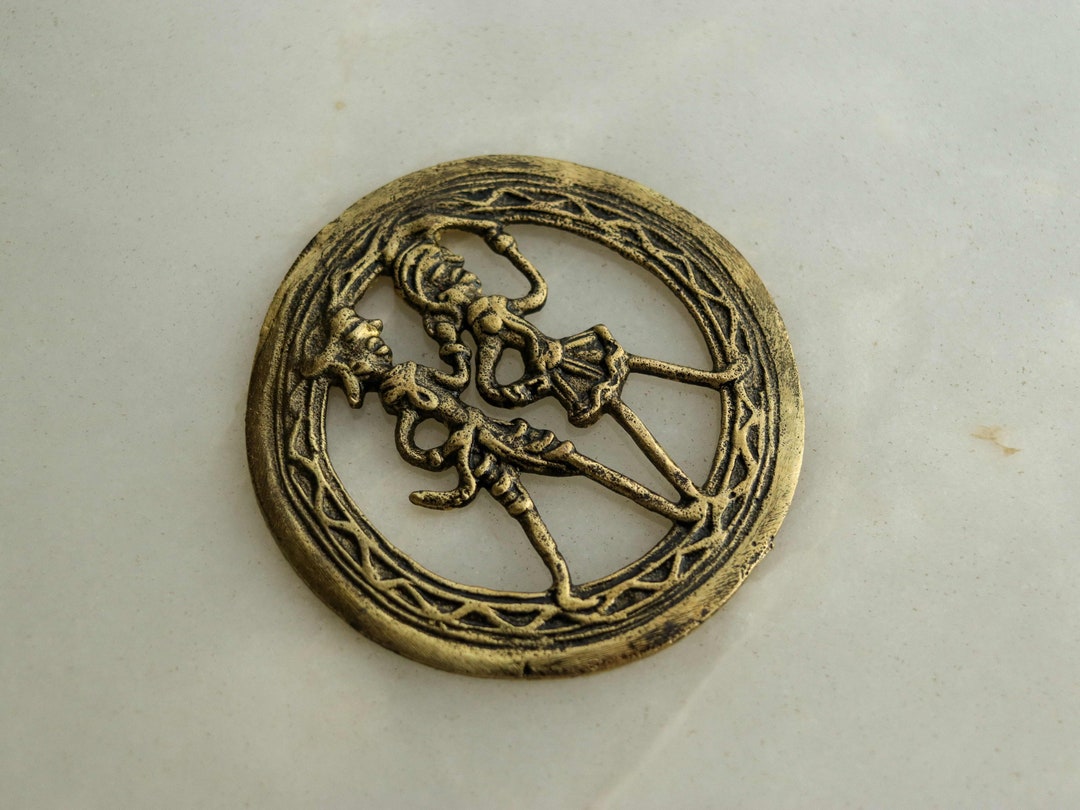 Old Gold Tribal Metal Charm,boho Harappan Style Vintage Look Charm,old ...