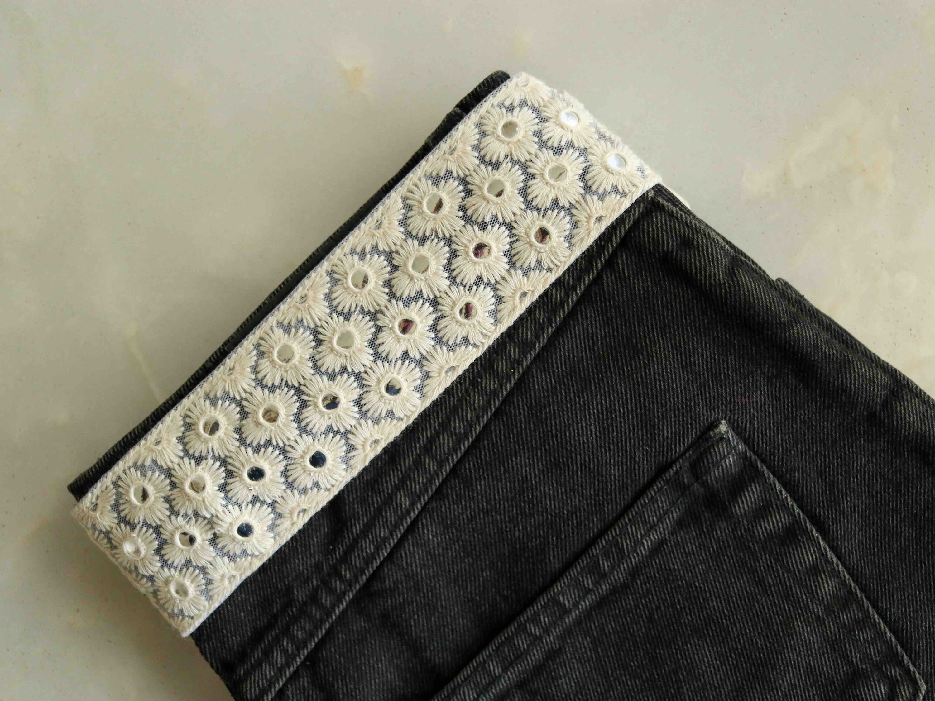 White Floral Mirror Sequin Trimembroidered Indian Net Sequins - Etsy