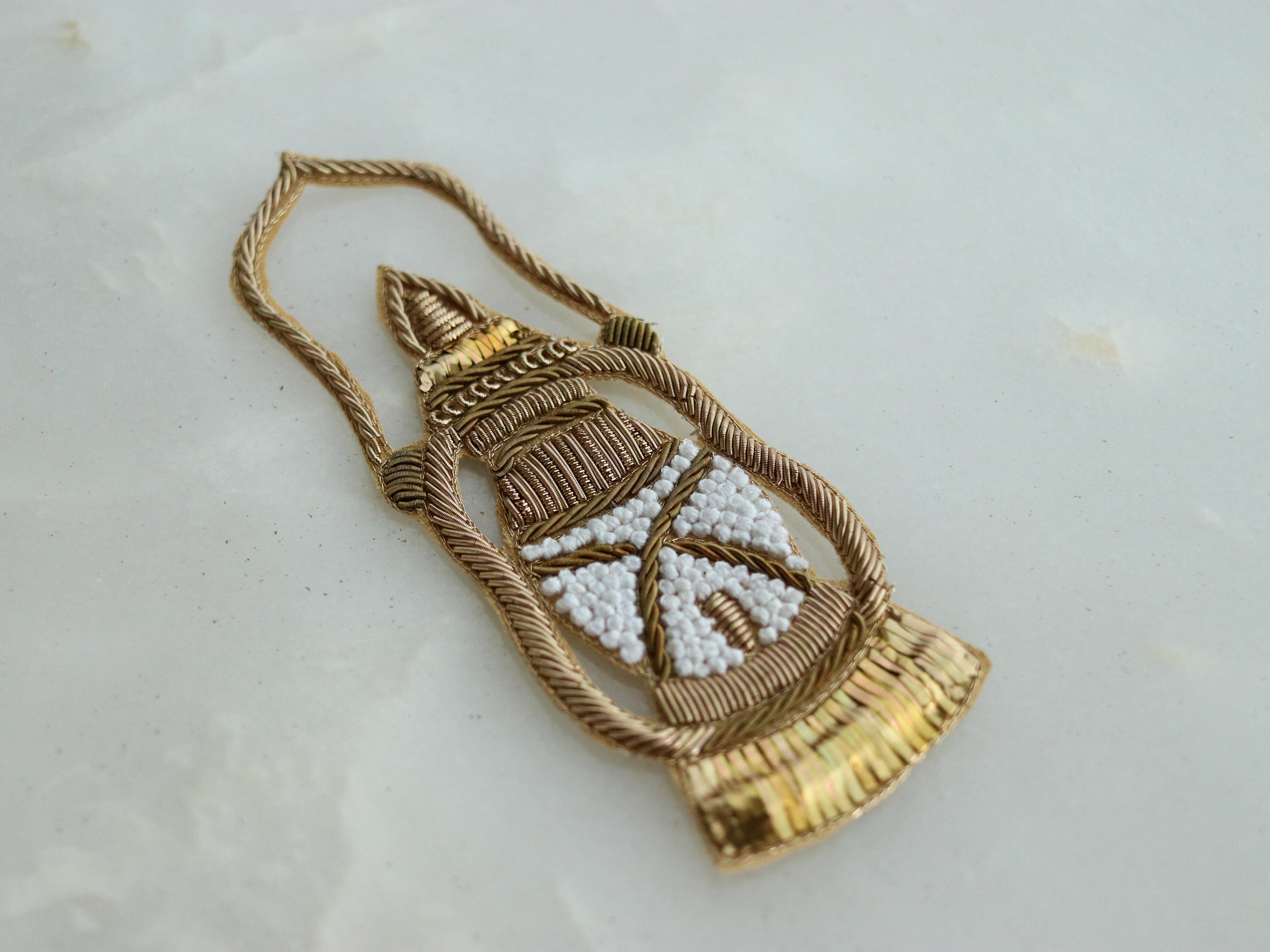 Vintage Lantern Quirky Embroidered Patch,handmade Golden Lamp Applique ...