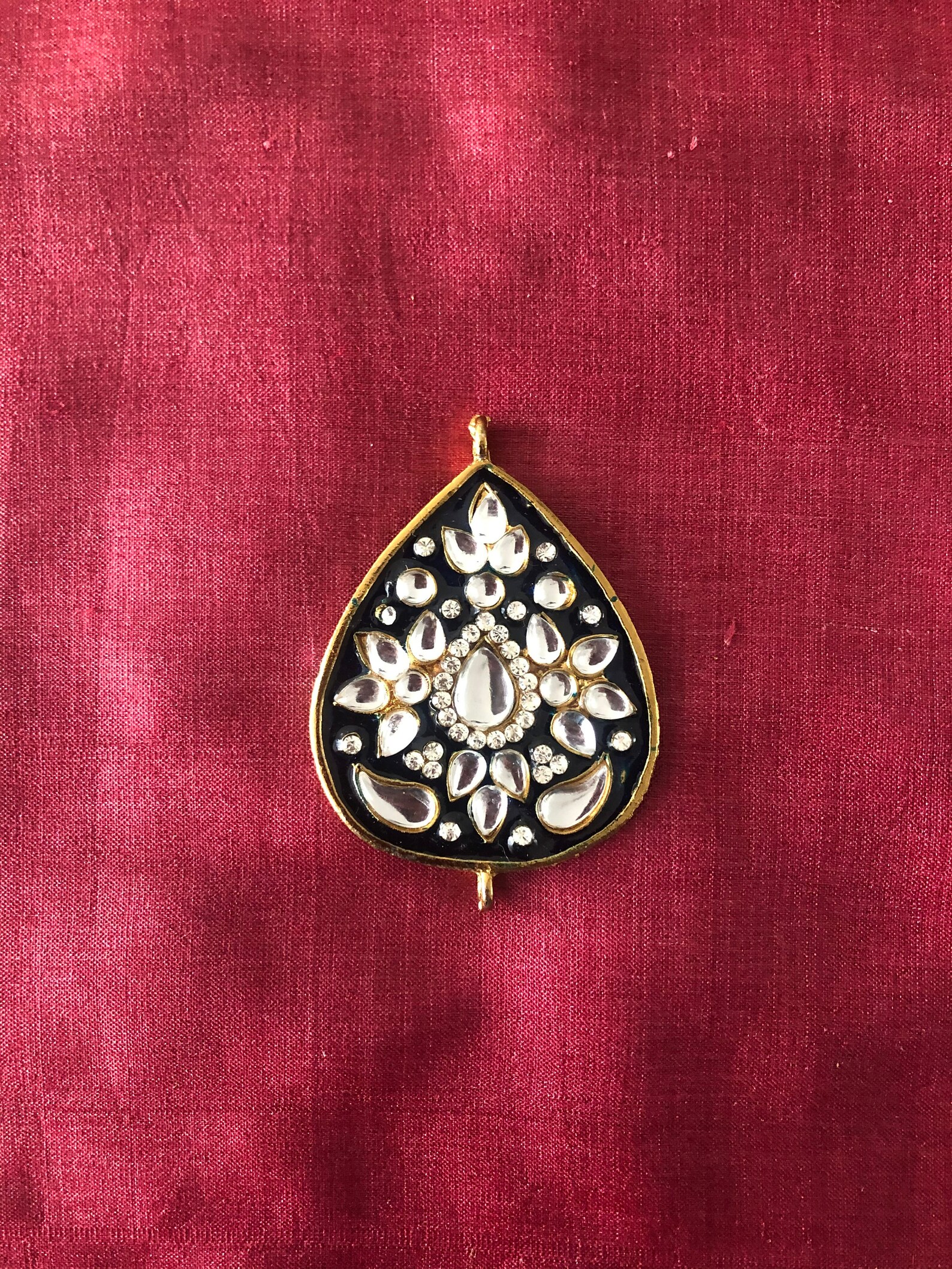 Teardrop Kundan Enamel Buttonsindian Meenakari Kurta - Etsy