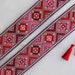 Beige Red Geometric Jacquard Trim,pink Red Checks Brocade Border,indian ...