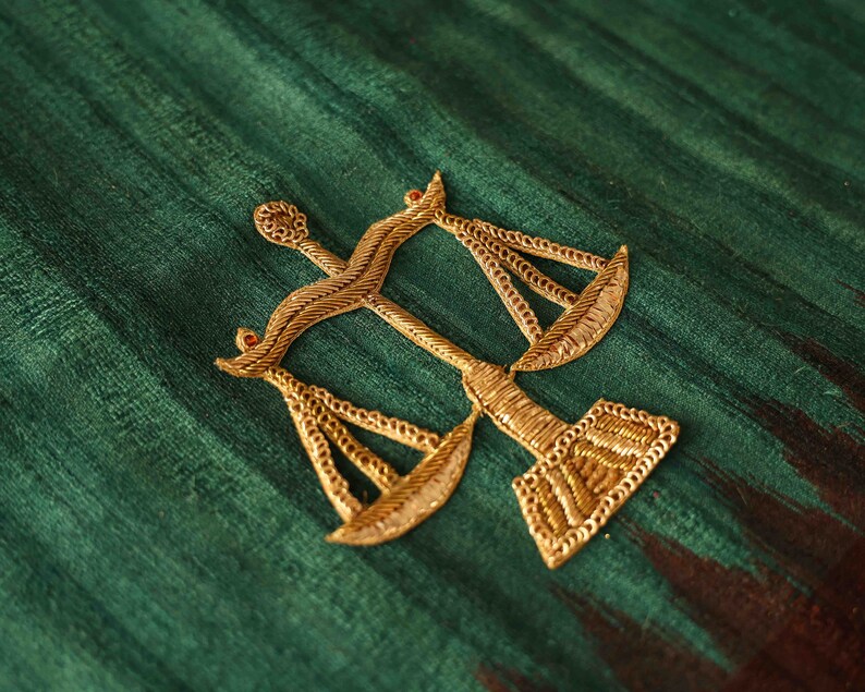 Libra Scales Zodiac Embroidered Patchhandmade Applique Sun - Etsy