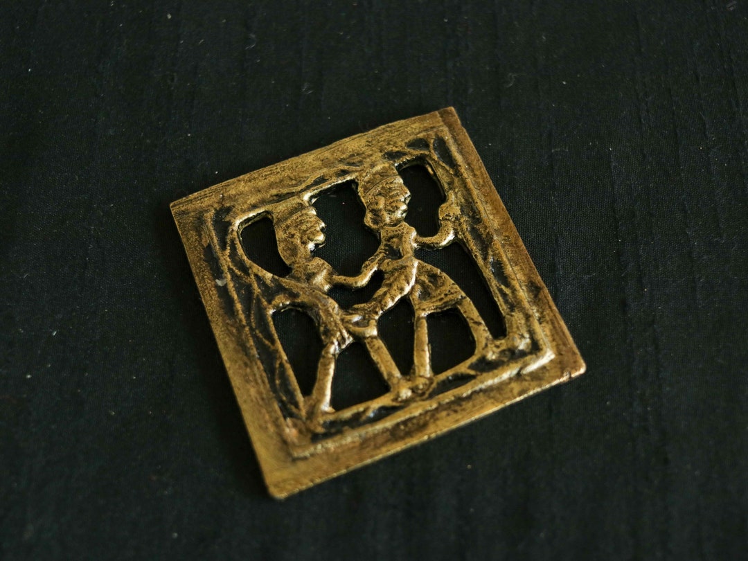 Old Gold Tribal Metal Charm,boho Harappan Style Vintage Look Charm,old ...
