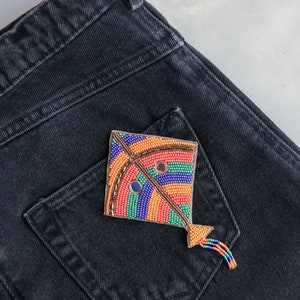 Multicolour Kite Beaded Embroidered Patch,handmade Beaded Applique ...