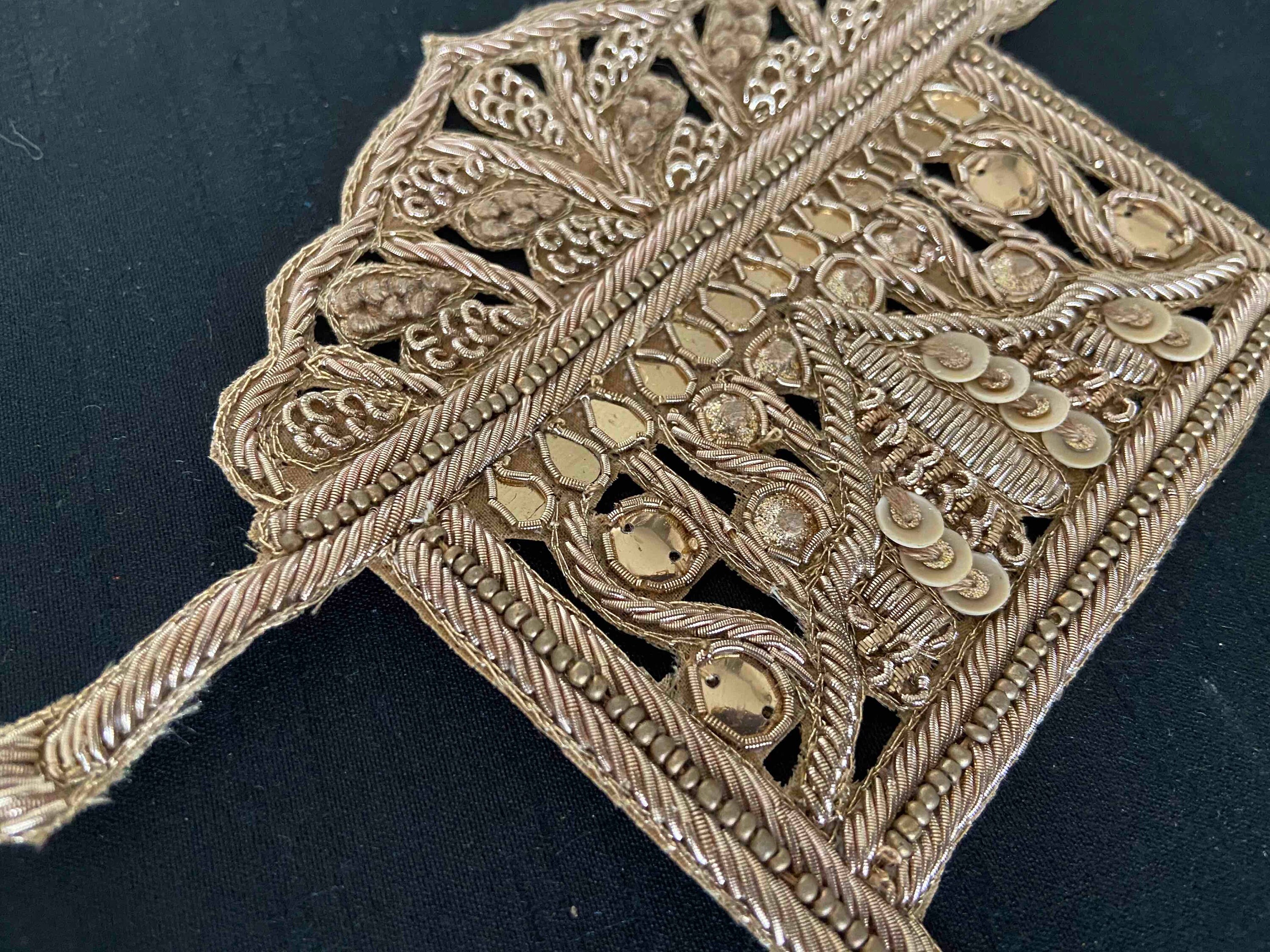 Appliques & Patches Vintage Gold Palanquin Embroidered patch,Handmade ...