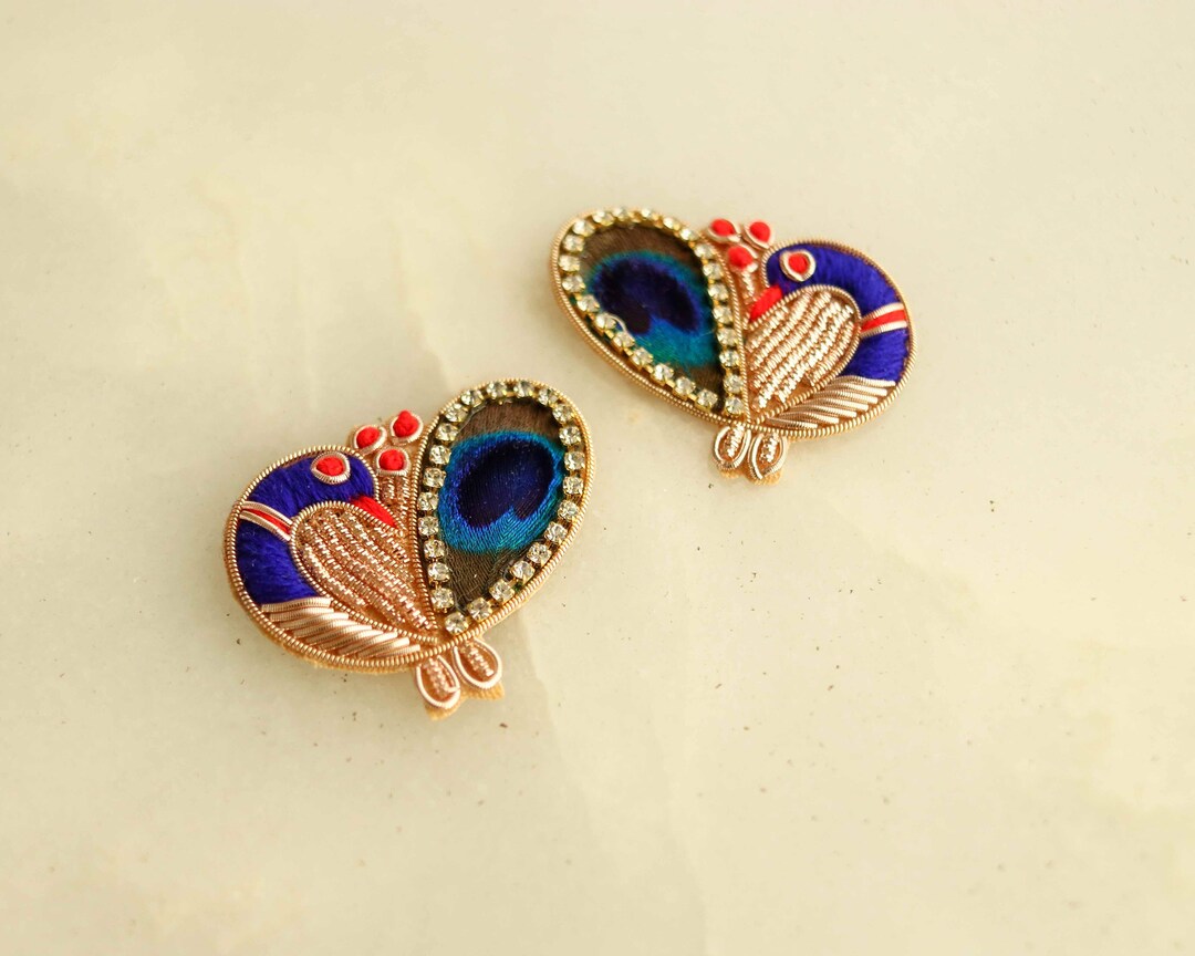 Colourful Peacock Embroidered Patch,handmade Peacock Sequin Applique ...