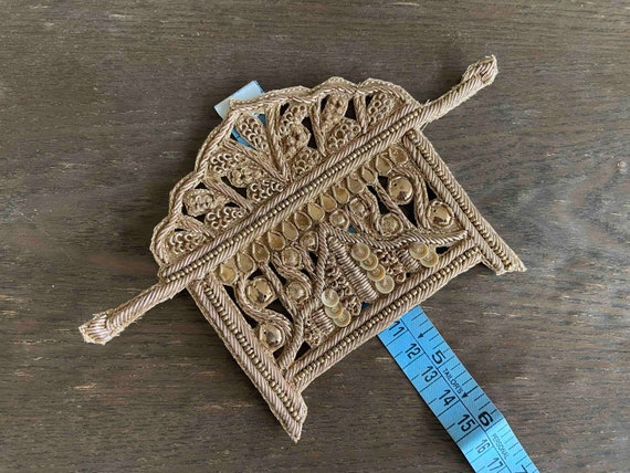 Appliques & Patches Vintage Gold Palanquin Embroidered patch,Handmade ...