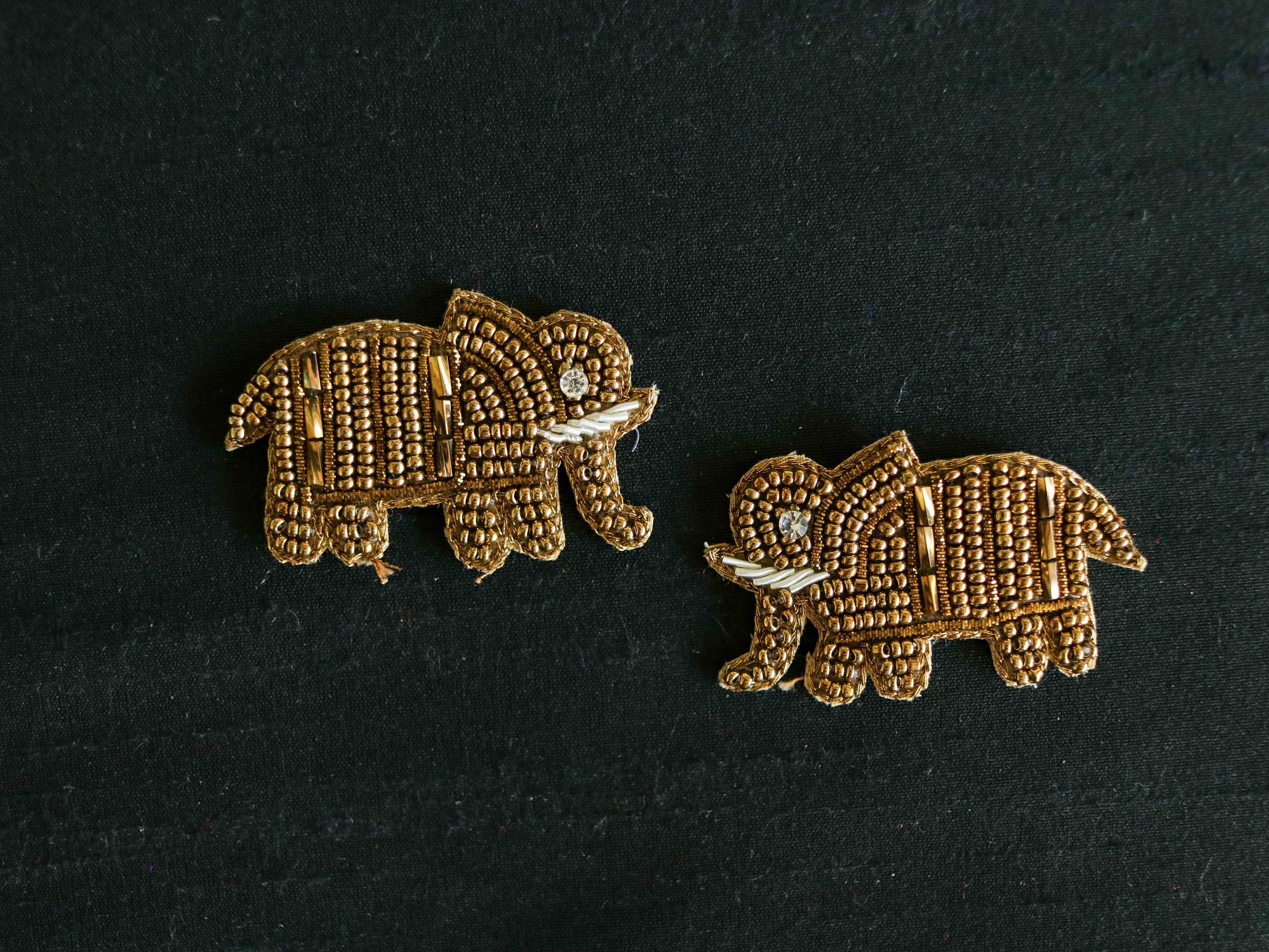 Golden Baby Elephant Embroidered Patchhandmade Elephant | Etsy