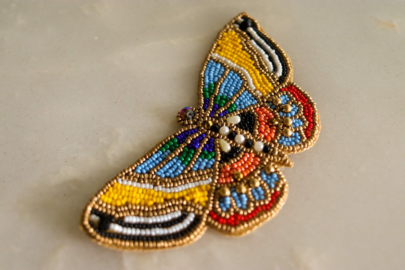 Multicolour Beaded Butterfly Embroidered Patchhandmade - Etsy