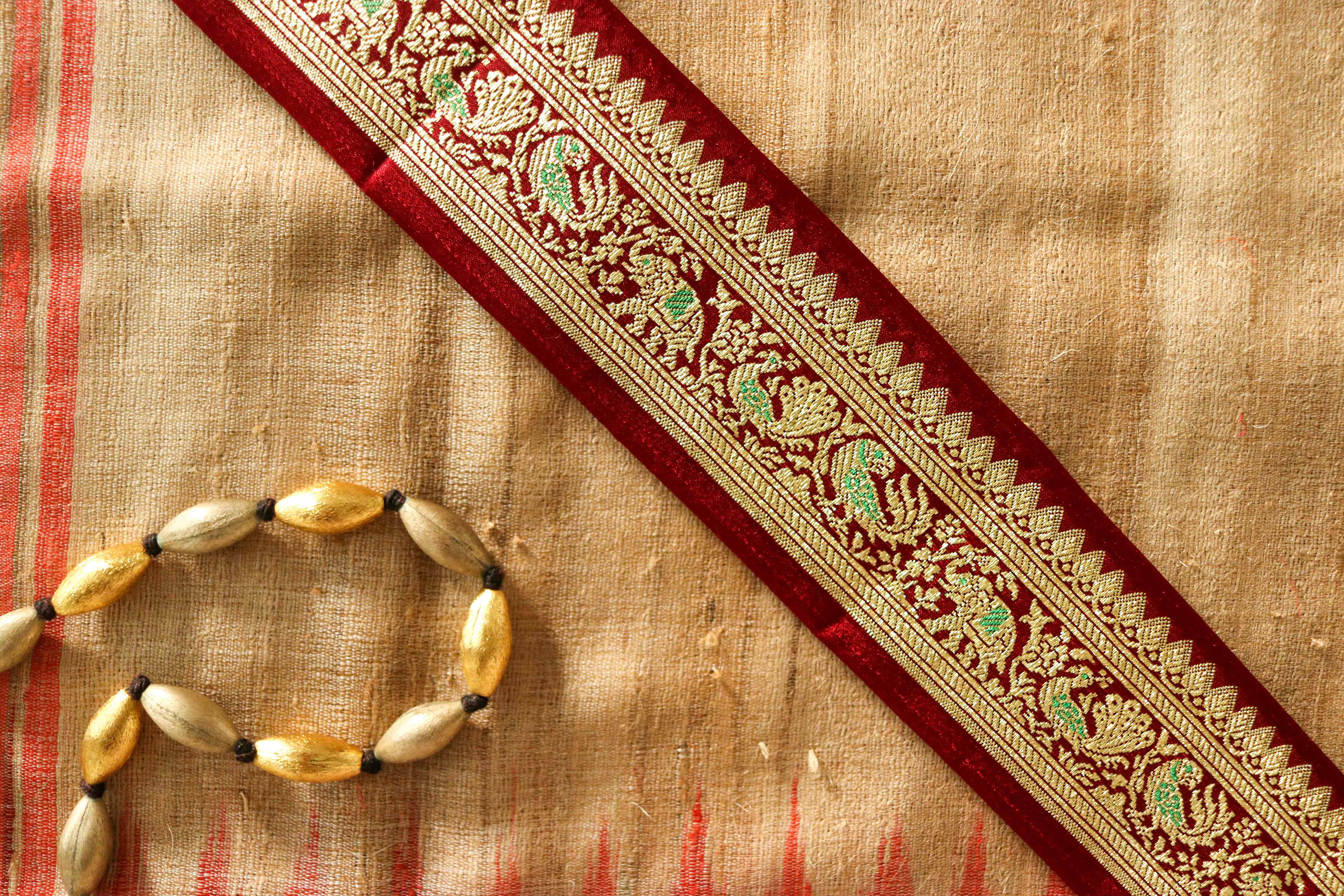 Maroon Peacock Elephant Banarasi Trim, Deep Red Brocade Lace, Indian ...