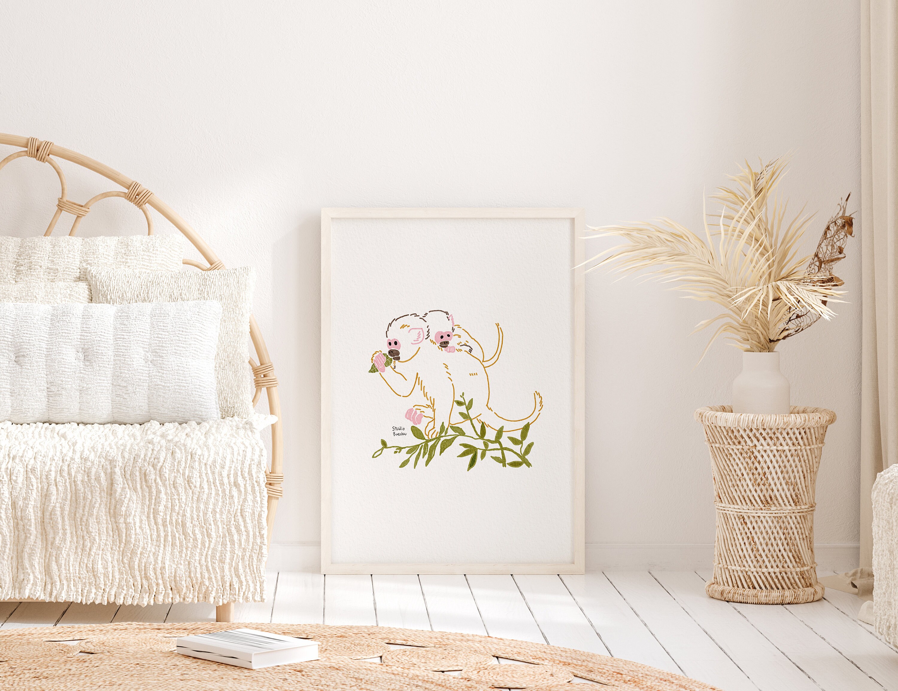 Animal Print Line Drawing Nursery PRINTABLE Wall Art - Etsy