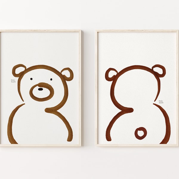 Bear Line Drawing - Etsy