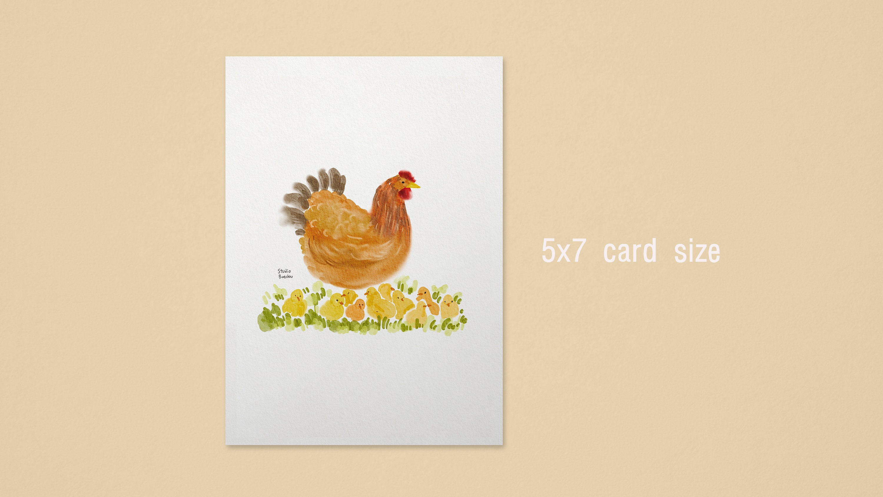 Hens and Chicks Art, Baby Chick Print Watercolor, Chicks Painting ...