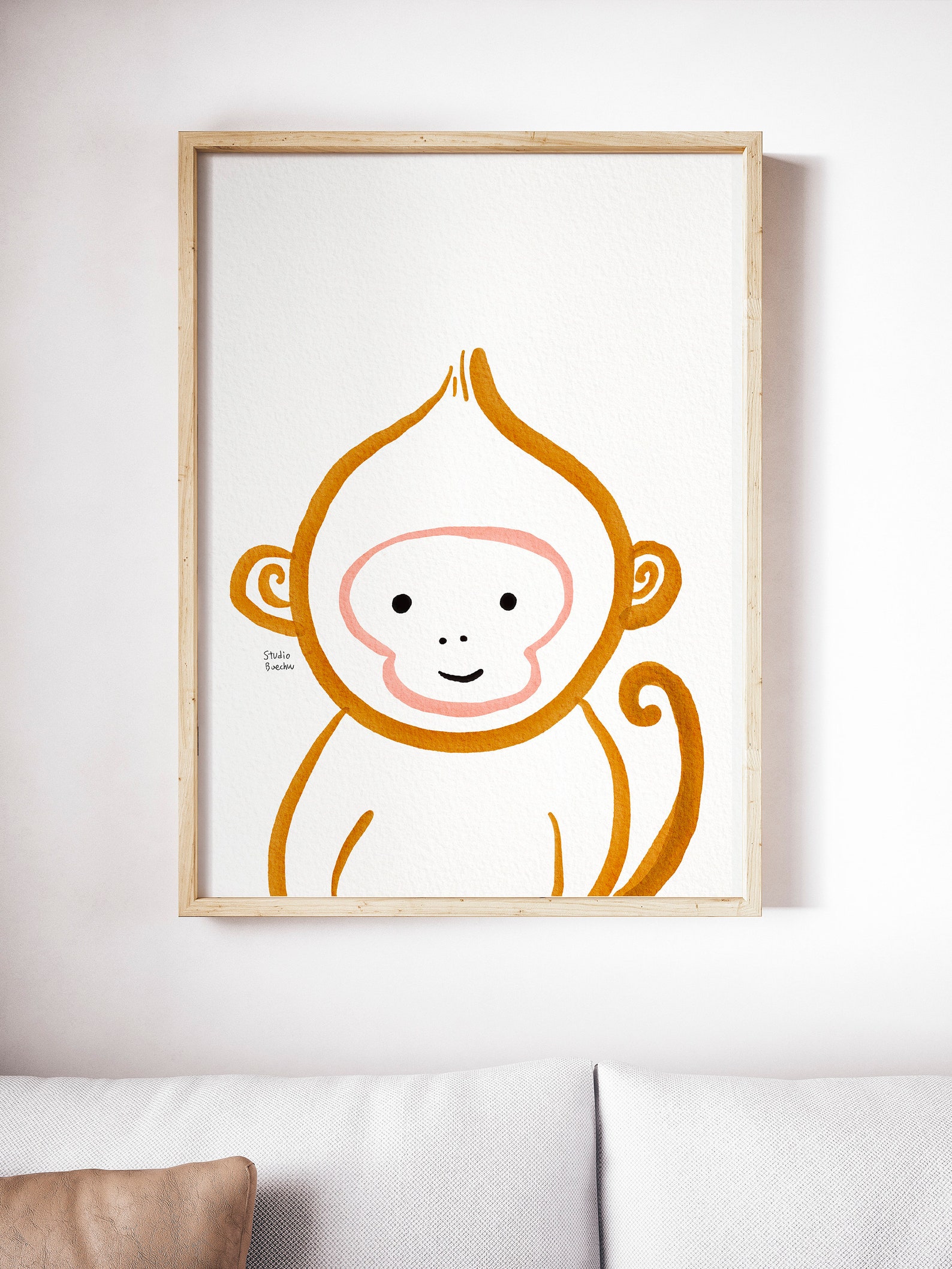 Animal Print Line Drawing, Nursery PRINTABLE Wall Art, Minimalist Kids ...