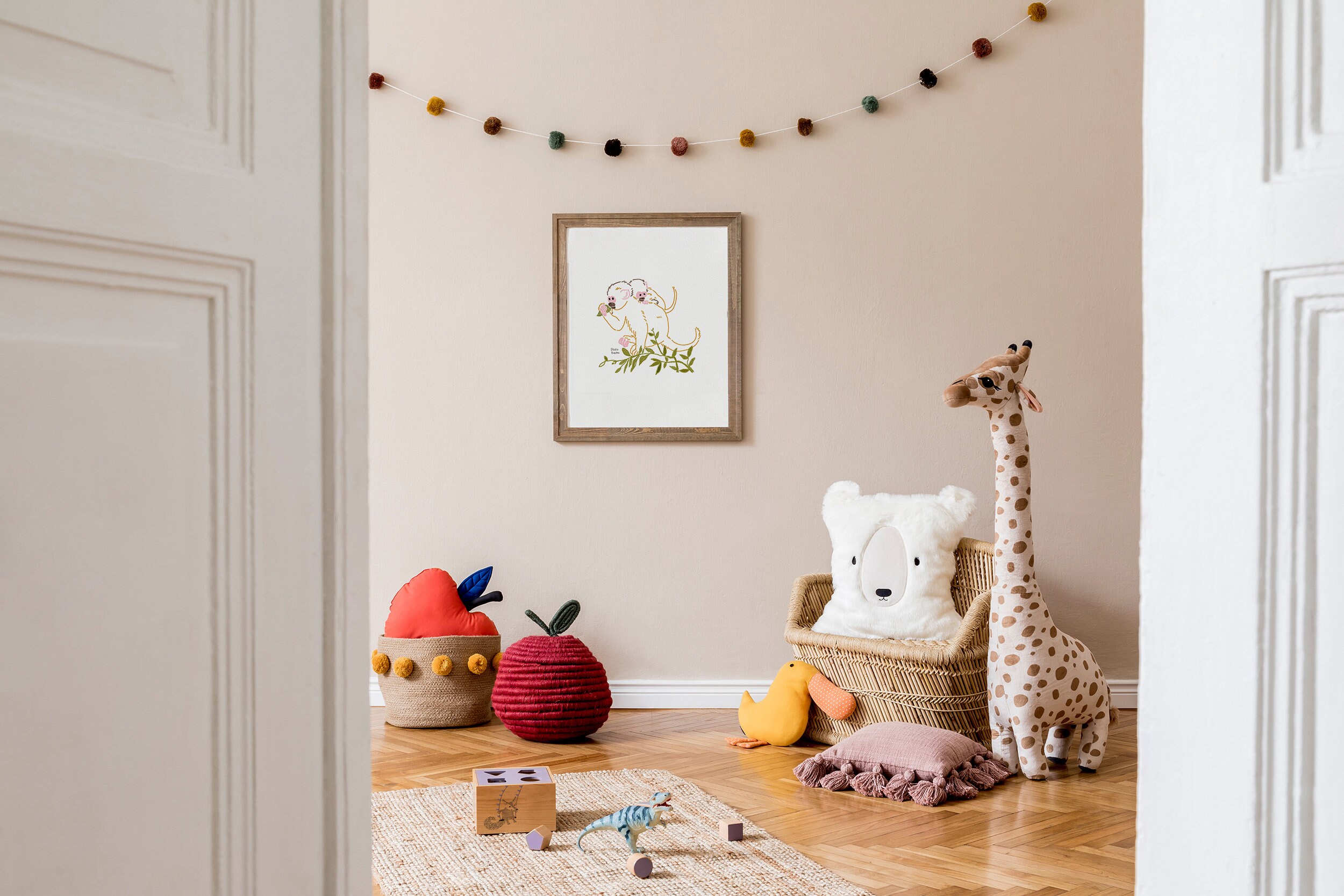 Animal Print Line Drawing Nursery PRINTABLE Wall Art - Etsy