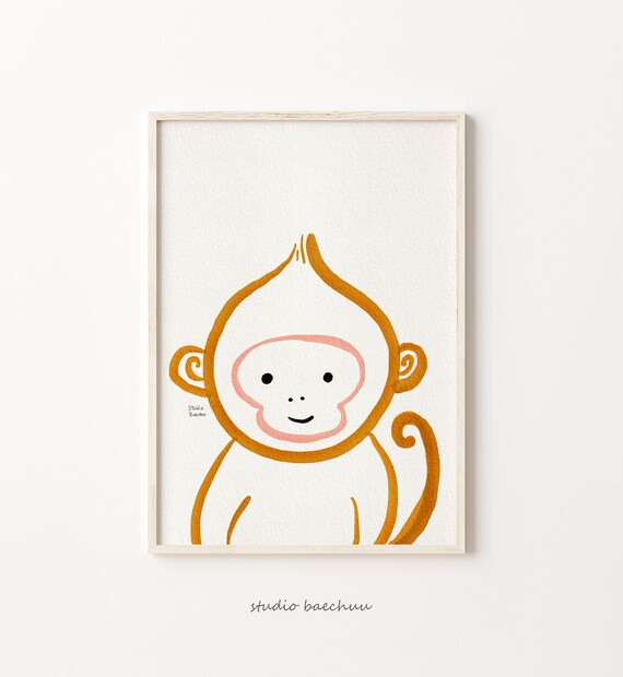 Animal Print Line Drawing Nursery PRINTABLE Wall Art - Etsy