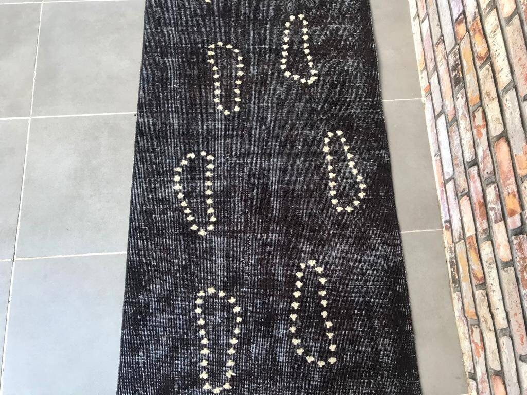 Unique Bathroom Runner Rug 9'0x2'6feet Black Rug - Etsy UK