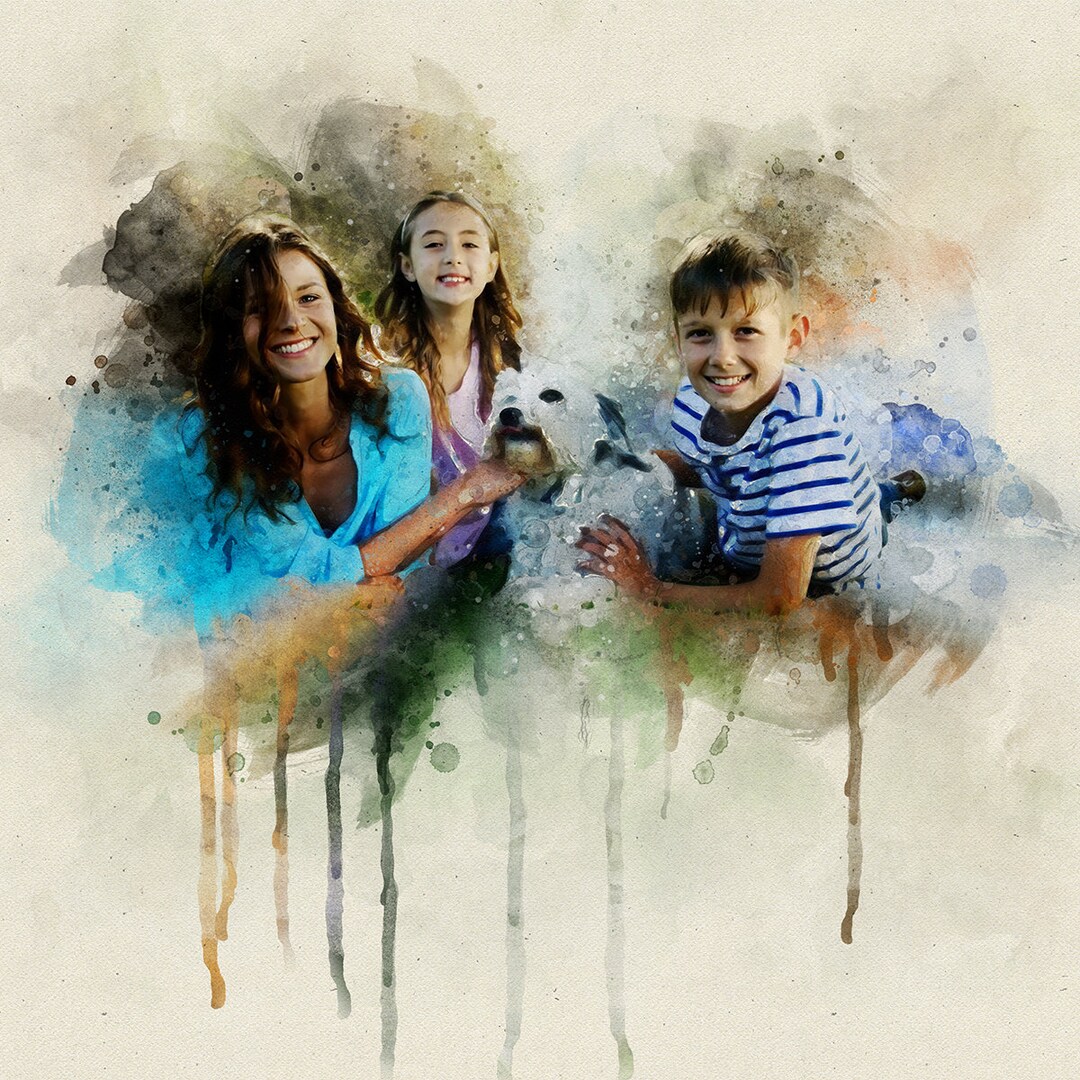 Custom Watercolor Painting, Watercolor Portrait, Family Portrait ...