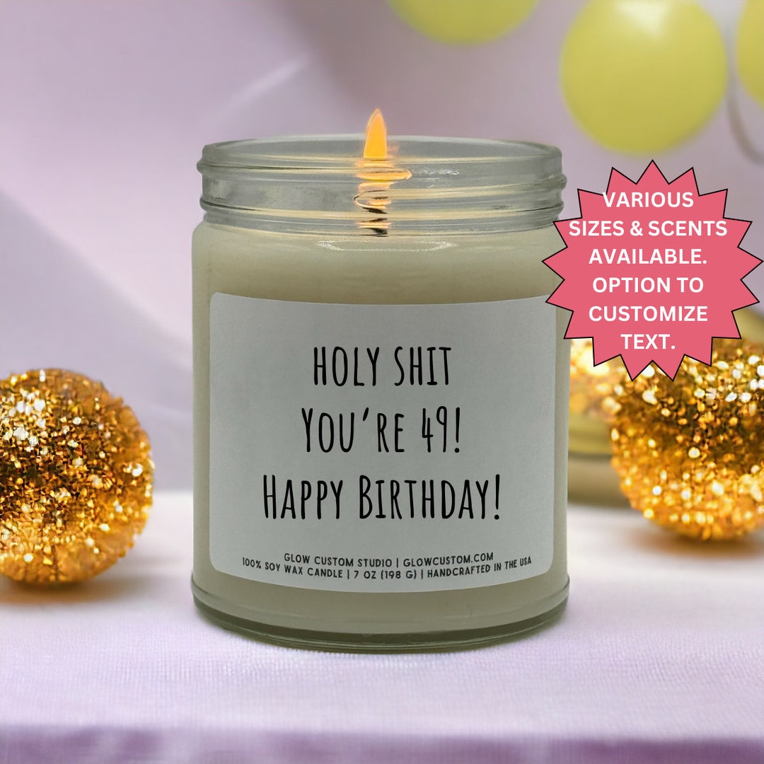 49th Birthday Gift Candle Funny Birthday Gift Birthday Candle Gift for ...