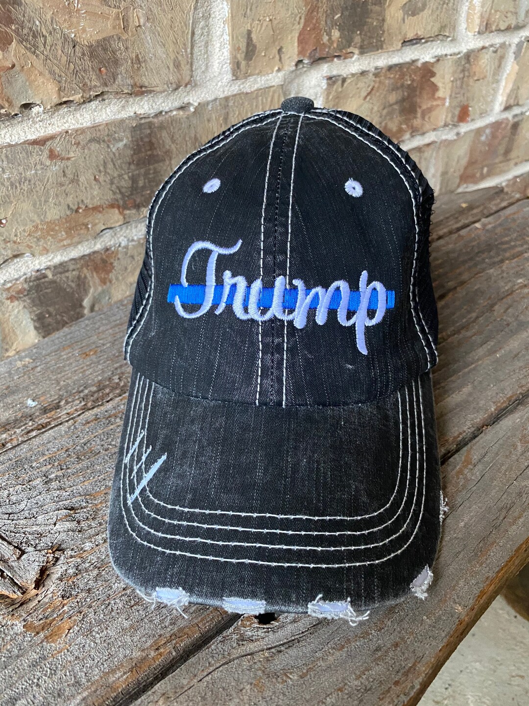 Trump Back the Blue, Thin Blue Line,police and Law Enforcement Trucker ...
