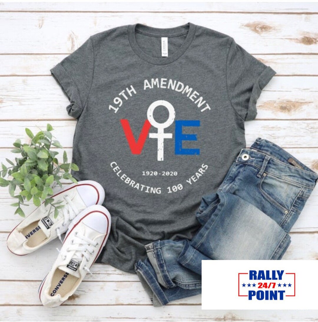 19th Amendment Celebrating 100 Years Vote 1920-2020 Shirt - Etsy