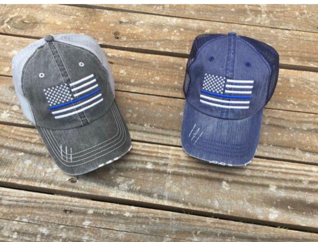 Back the Blue -- Police and Law Enforcement Trucker Hat -- All Lives ...