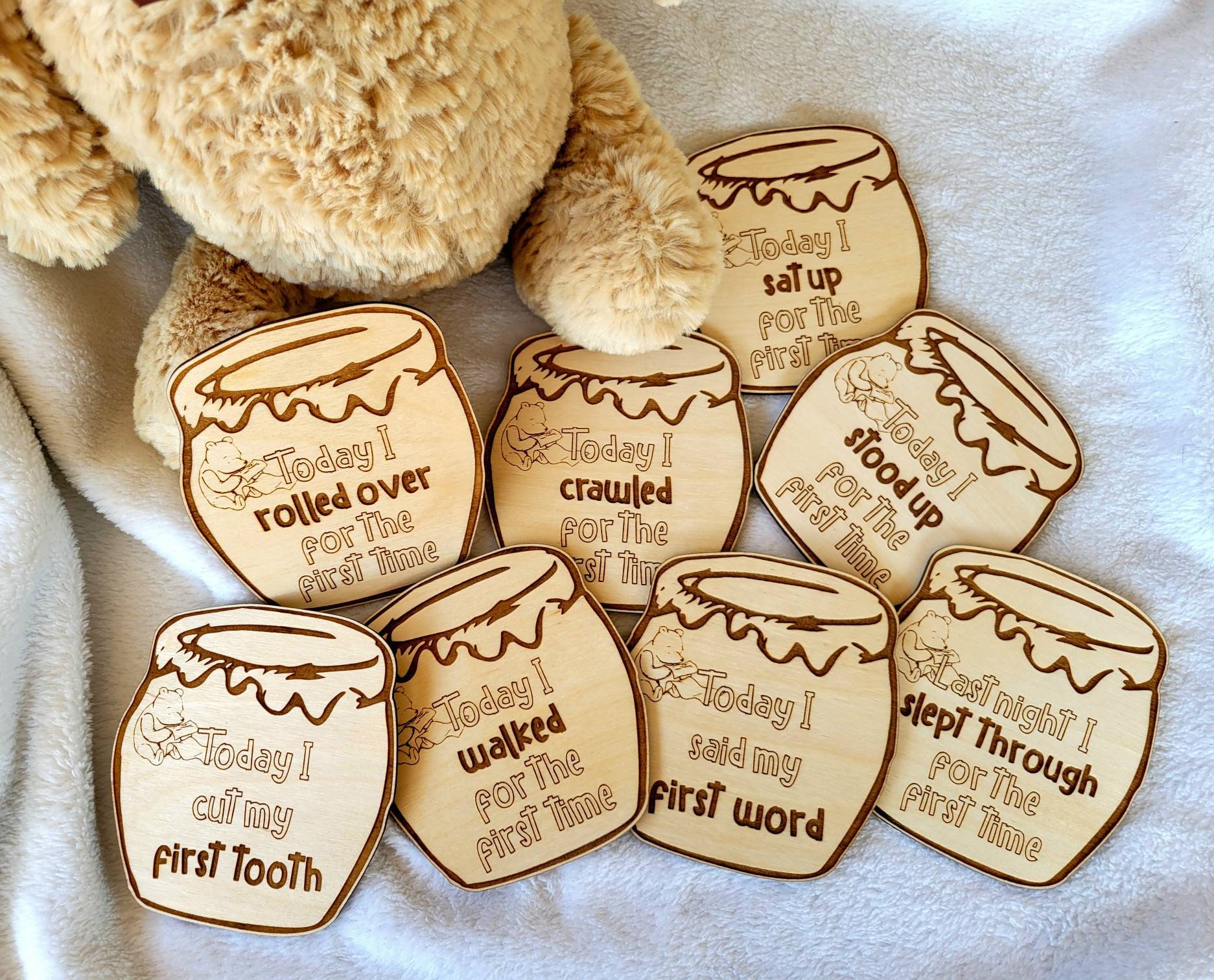 Classic Winnie the Pooh my First Baby Milestone - Etsy