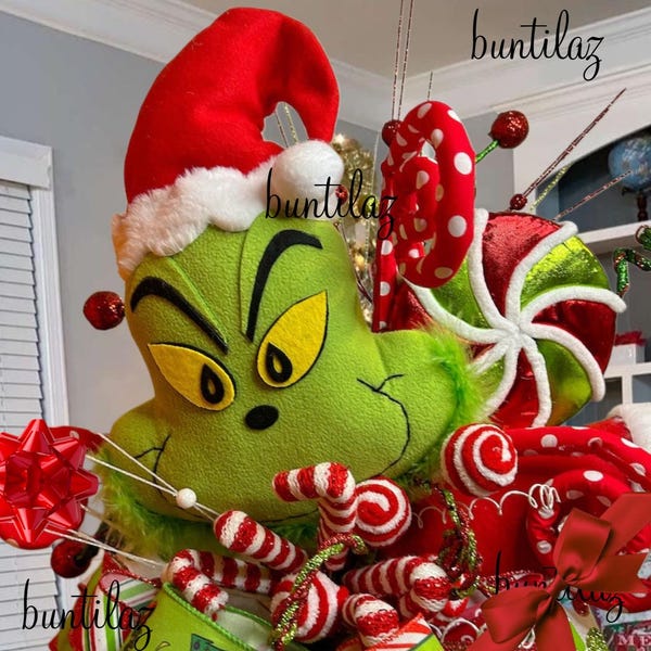 Grinch Tree Toppers - Etsy