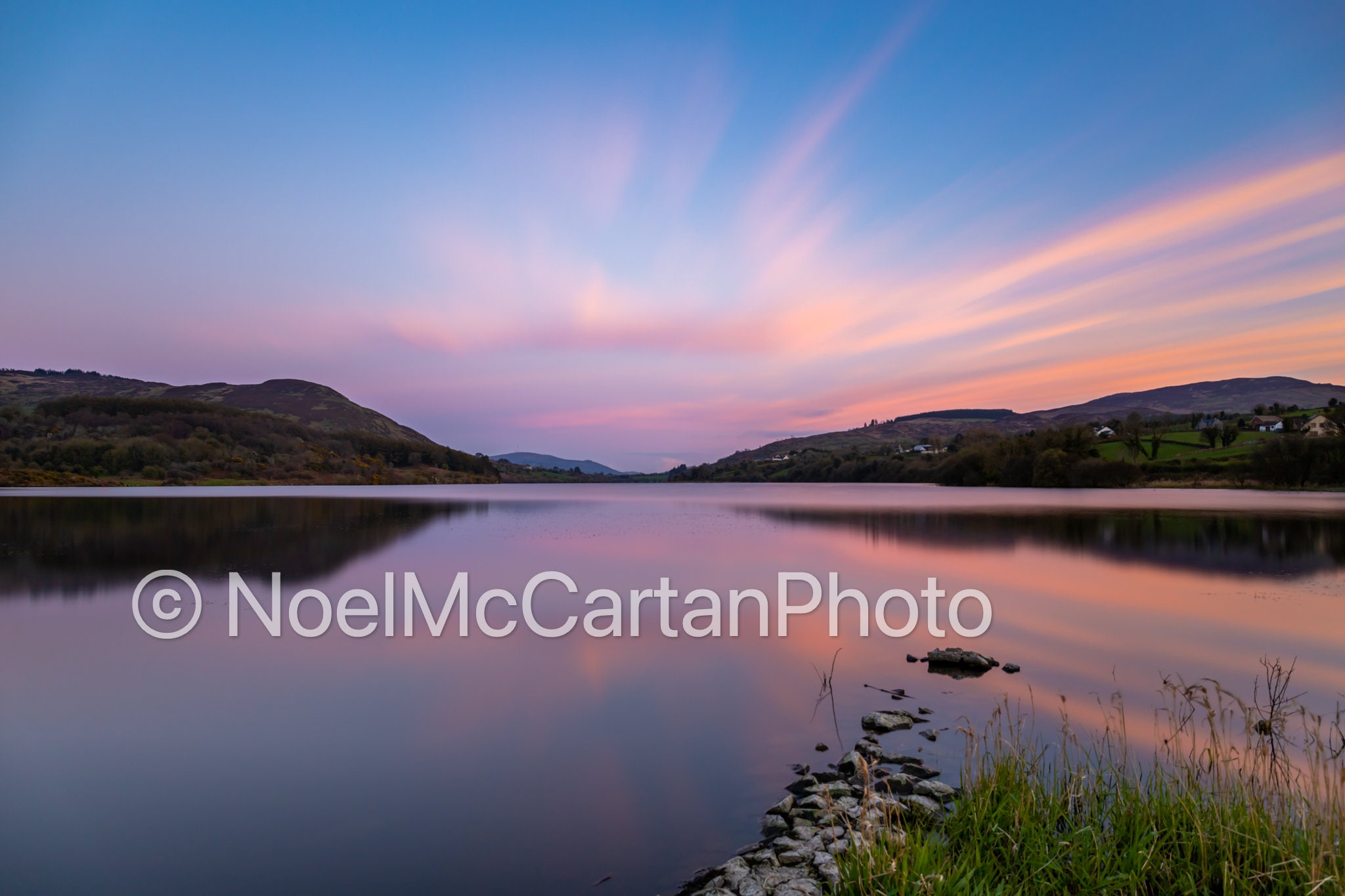 Camlough Lake Sunset Landscape Print Long Exposure Ireland Northern ...
