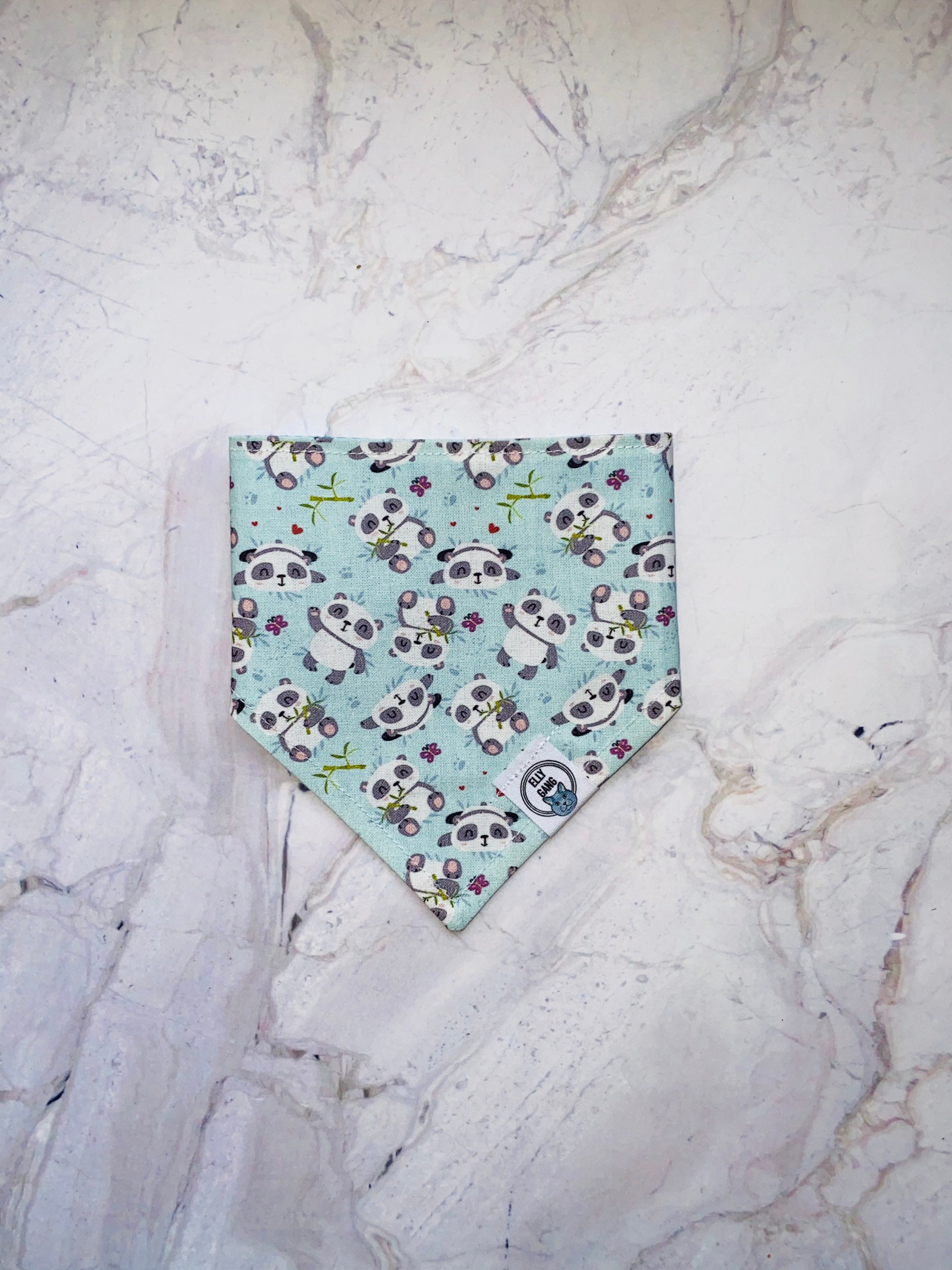 Reversible Snap on Pet Bandanas Life With a Panda - Etsy Australia