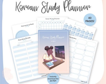 Korean Study Planner - Etsy