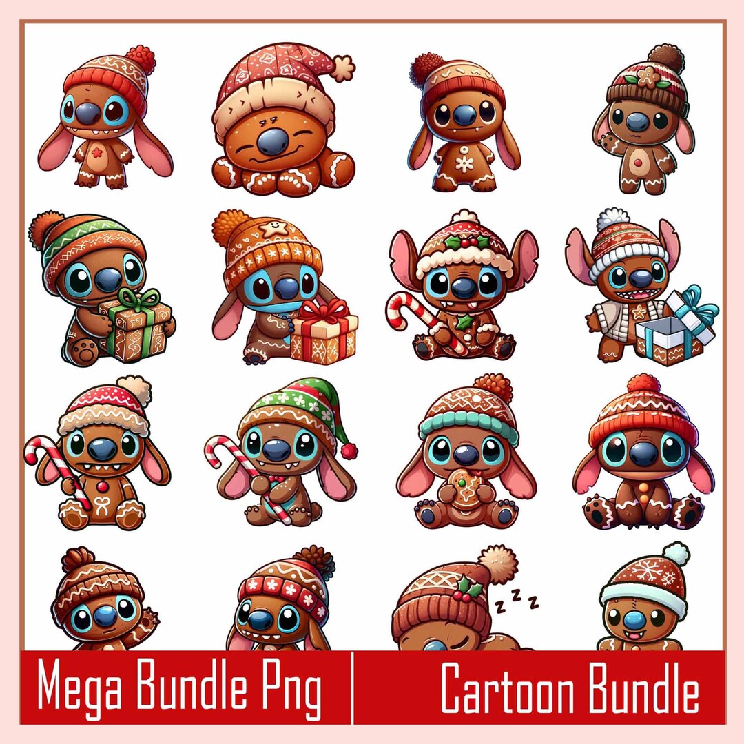 Gingerbread Stitch PNG, Stitch SVG, Christmas Gingerbread Cookie Stitch ...