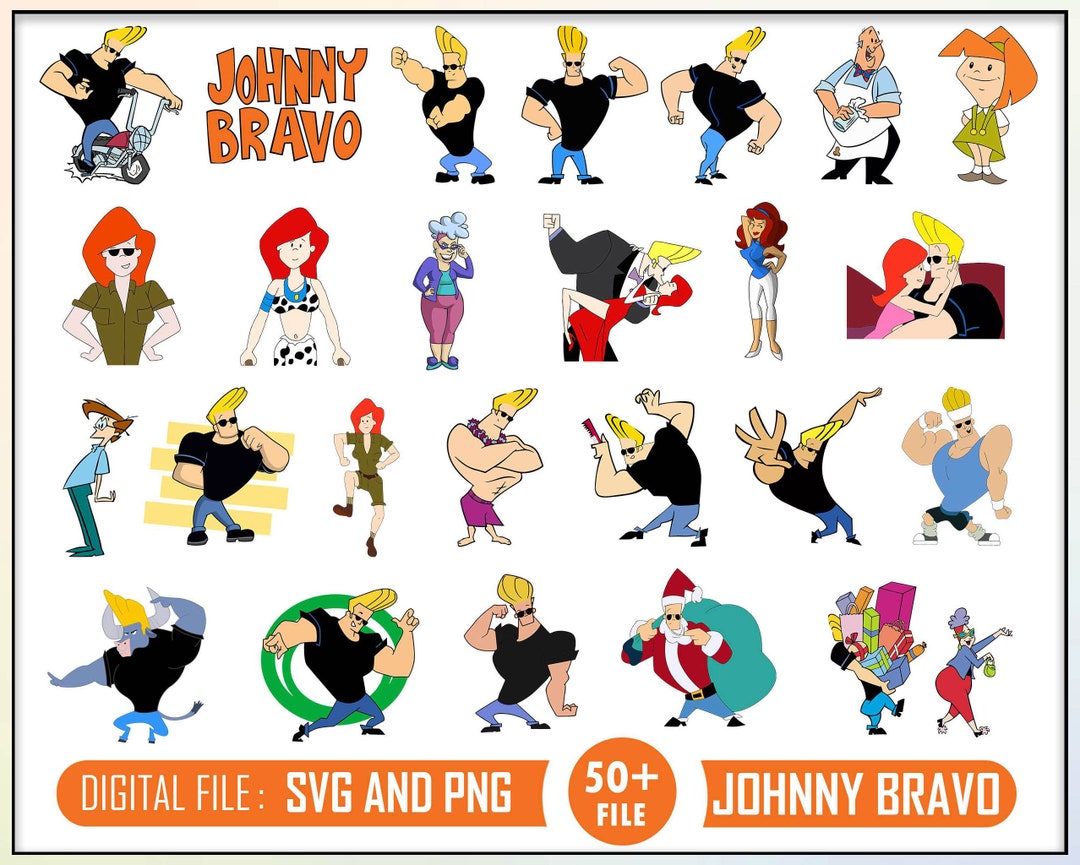 Johnny Bravo SVG, Johnny Bravo Vector, Johnny Bravo SVG Bundle, Johnny ...