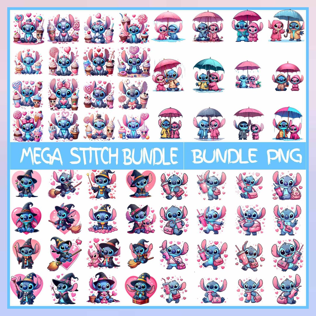 Mega Stitch Valentine Png Bundle, Valentine Character Png, Valentine ...