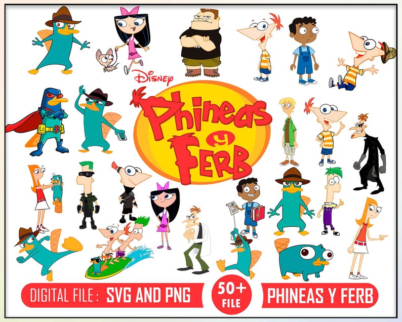 New Phineas and Ferb Svg File Svg Bundle Sticker - Etsy