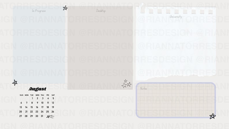Desktop Organizer Wallpaper + Folder Icon | Minimalist, Notebook ...