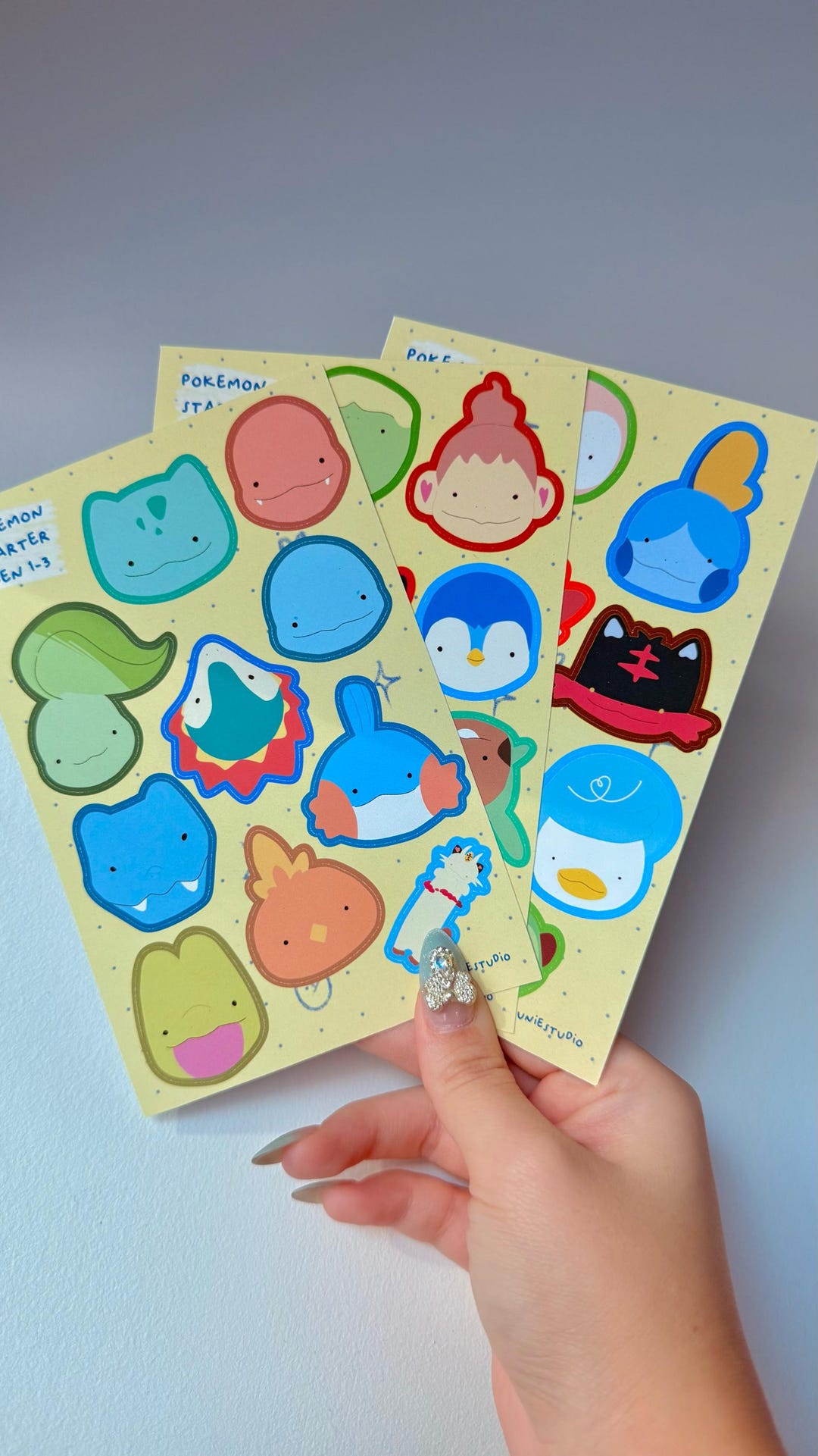 Poke Starters Sticker Sheet | Cute Stickers | Sticker Sheets | Poke ...