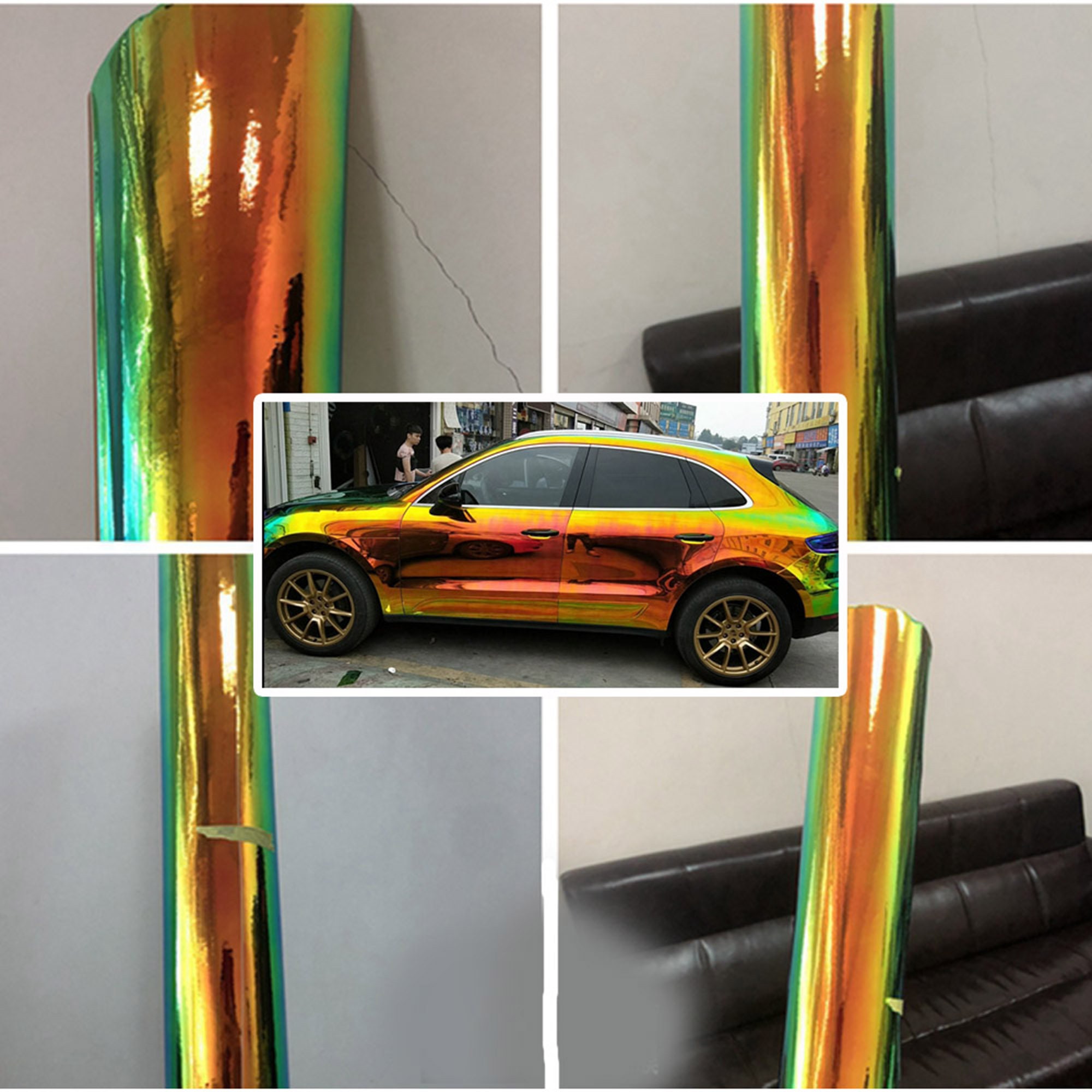 Rainbow Chrome Car Sticker Car Body Wrap Film DIY Car Styling - Etsy UK