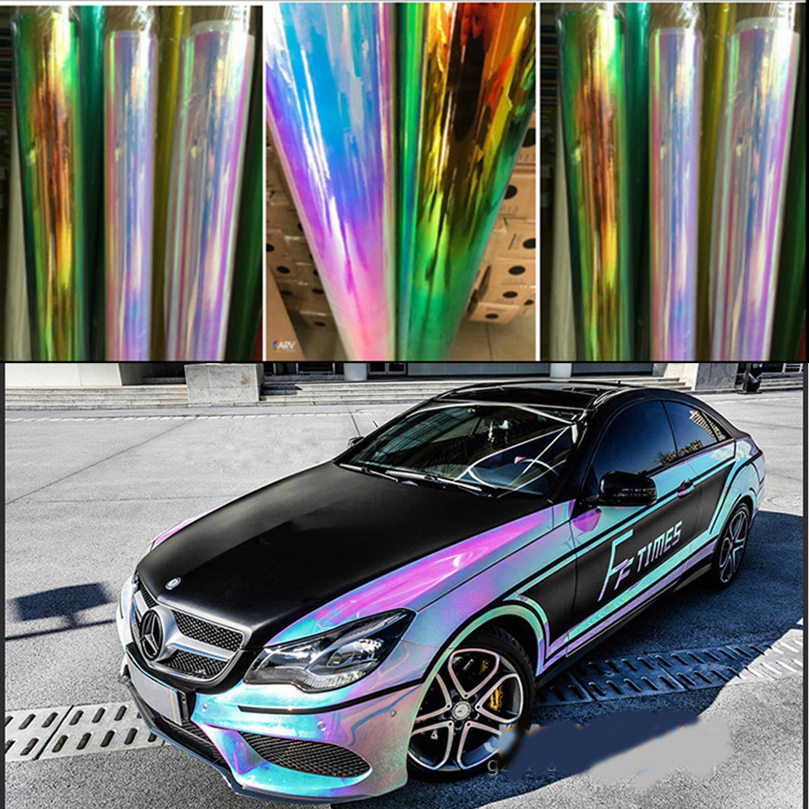 Rainbow Chrome Car Sticker Car Body Wrap Film DIY Car Styling - Etsy UK