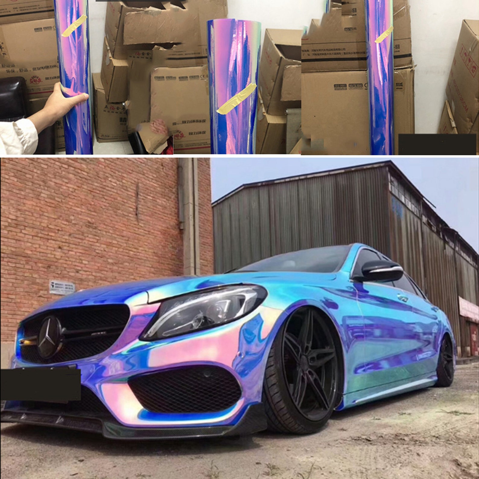 Rainbow Chrome Car Sticker Car Body Wrap Film DIY Car Styling - Etsy UK