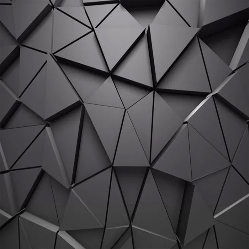 3D Wallpapermodern Creative 3D Geometric Abstract Gray - Etsy Canada
