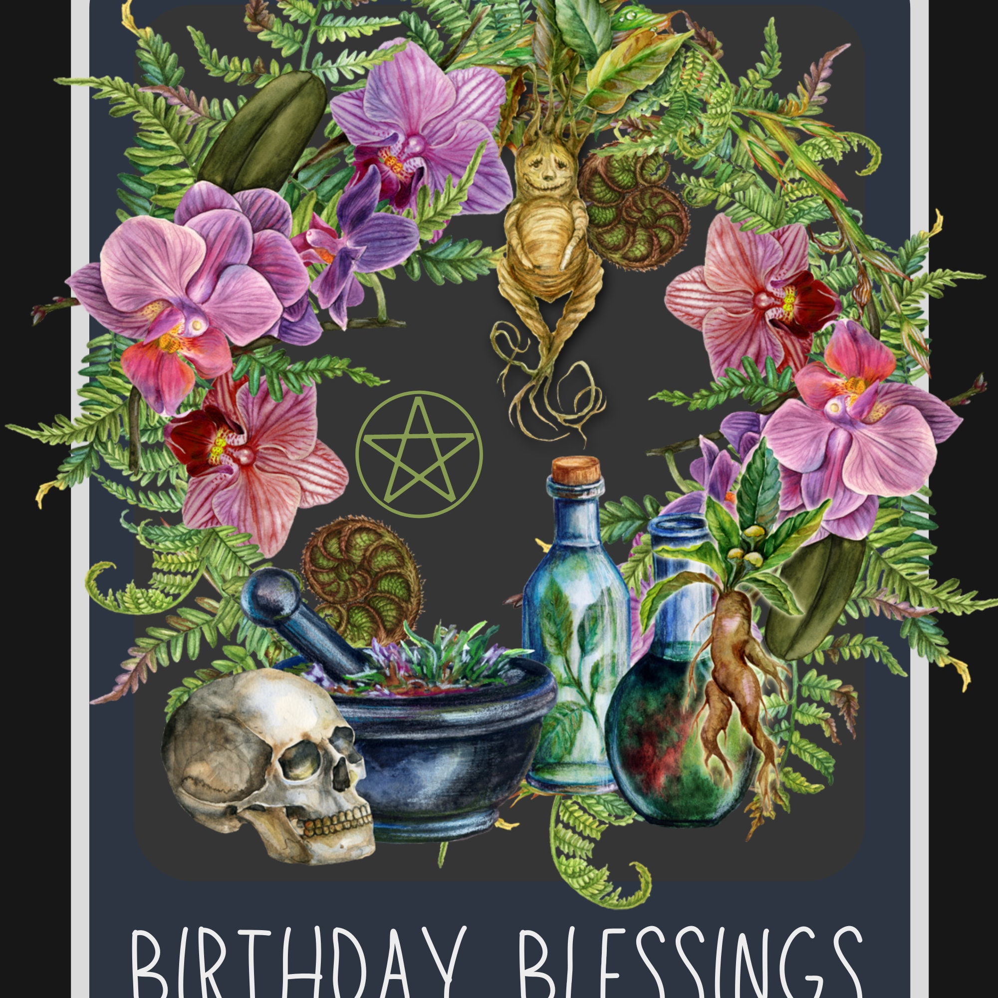 Pagan Witchy Birthday Card for Women / Spells & Witchcraft / - Etsy UK