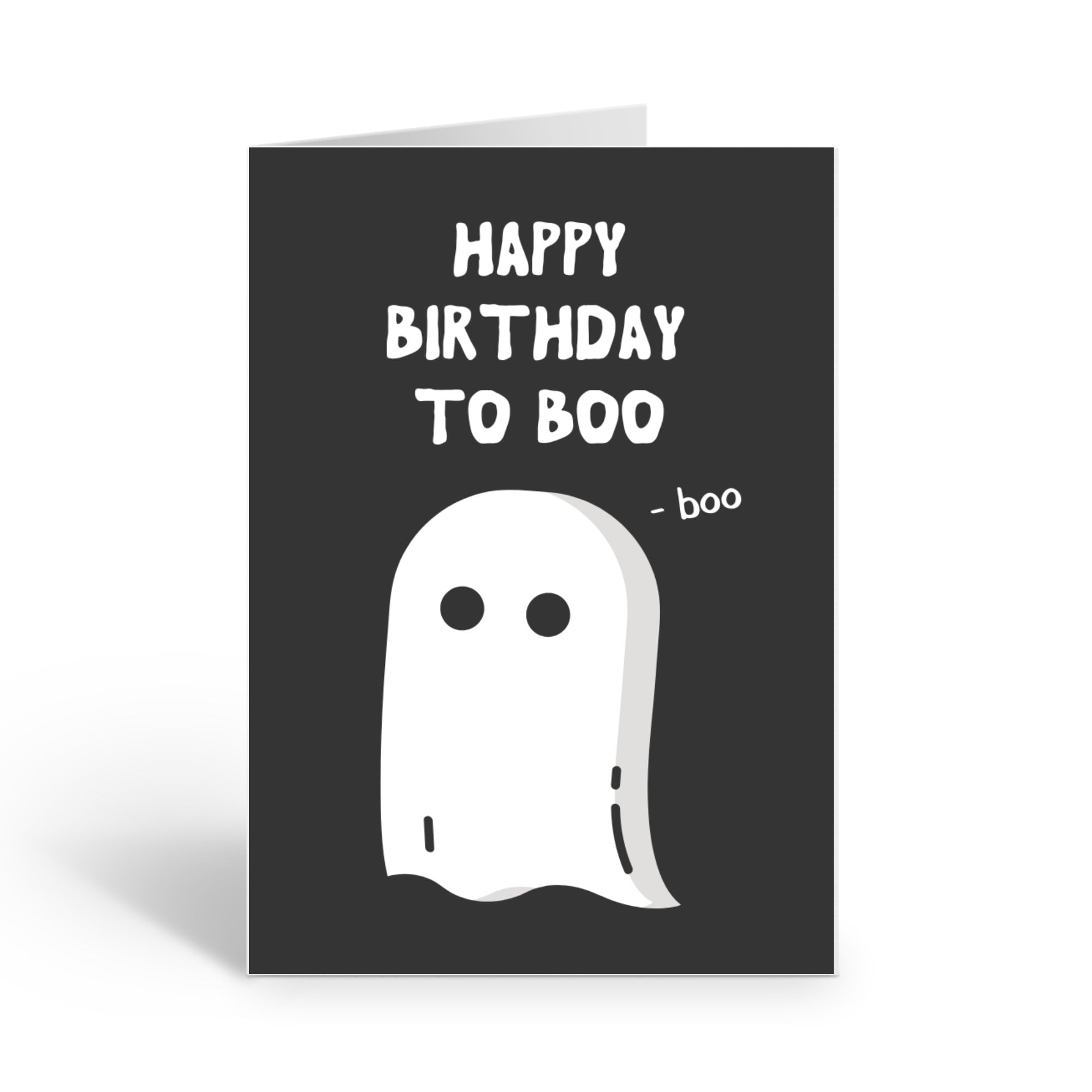 Cute Ghost Birthday Card / Happy Birthday to Boo / Gothic - Etsy