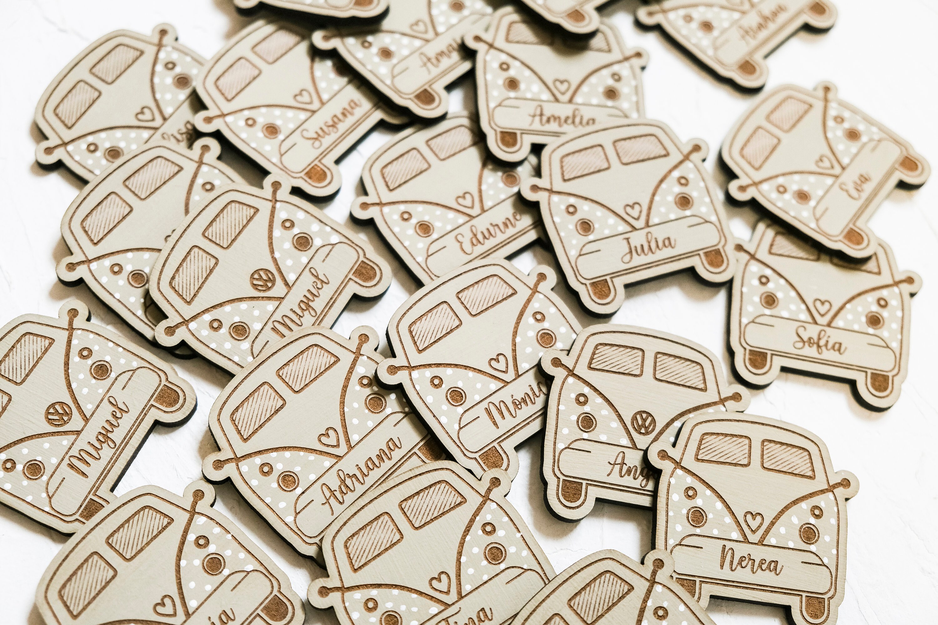 Place Markers for Traveling Events in the Shape of a Van. Bohemian ...