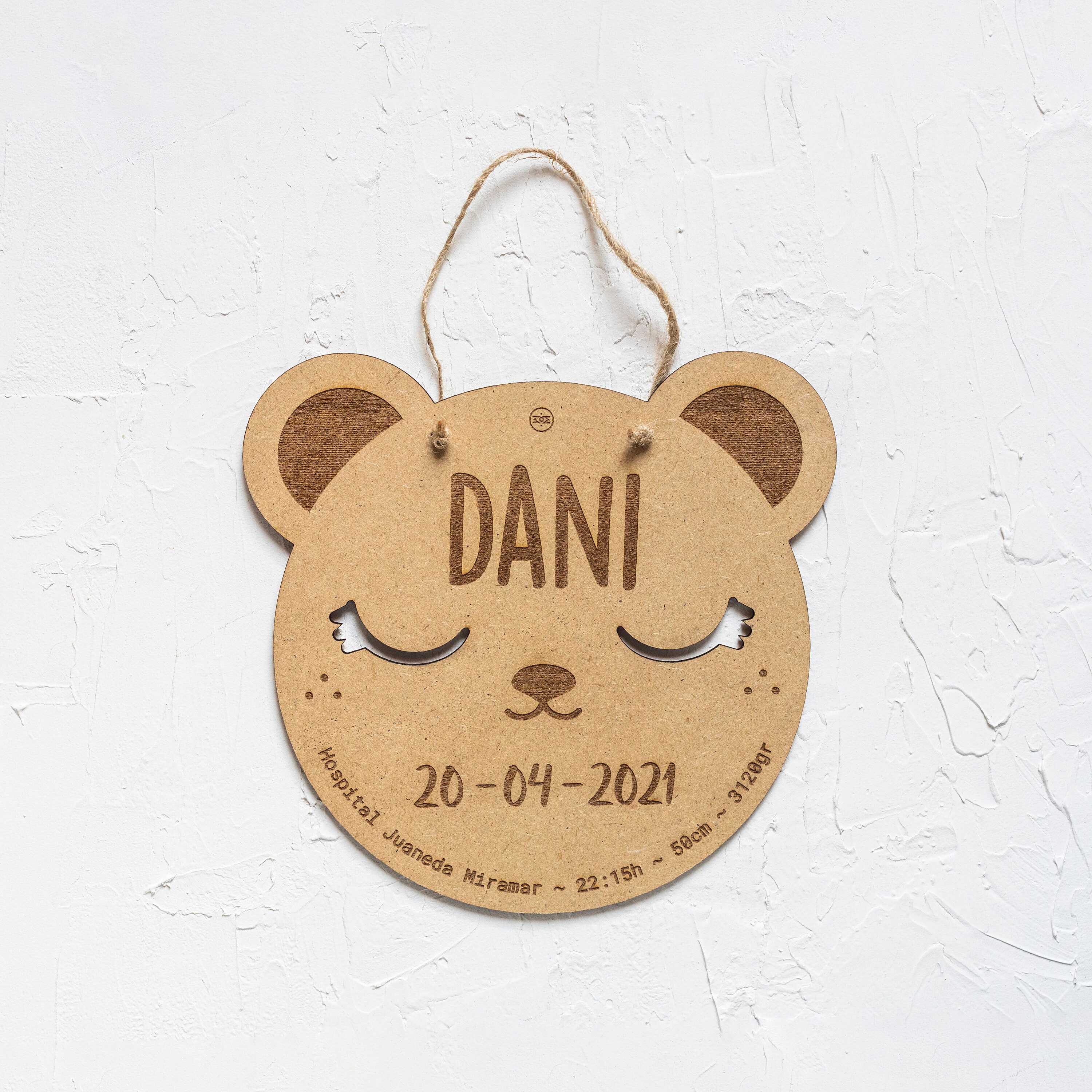 Baby Bear Birth Sign. Wooden Baby Birth Stats Sign. Baby Announcement ...