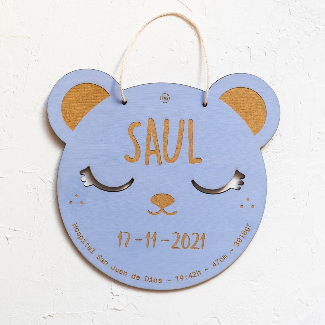 Baby Bear Birth Sign. Wooden Baby Birth Stats Sign. Baby Announcement ...