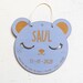 Baby Bear Birth Sign. Wooden Baby Birth Stats Sign. Baby Announcement ...