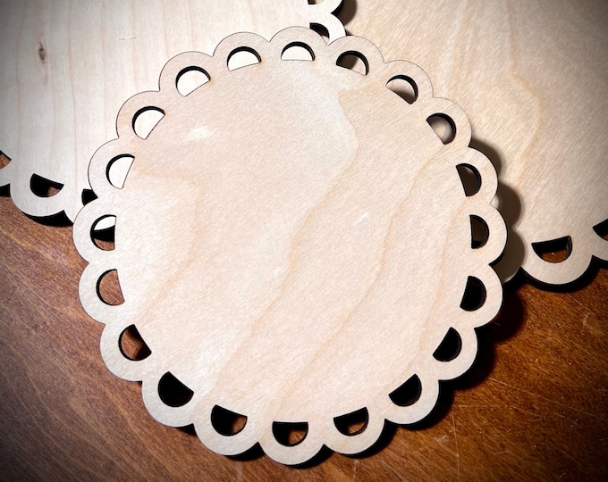 The Modern Scalloped Circle Blank Circle Backer Boards and Ornaments ...