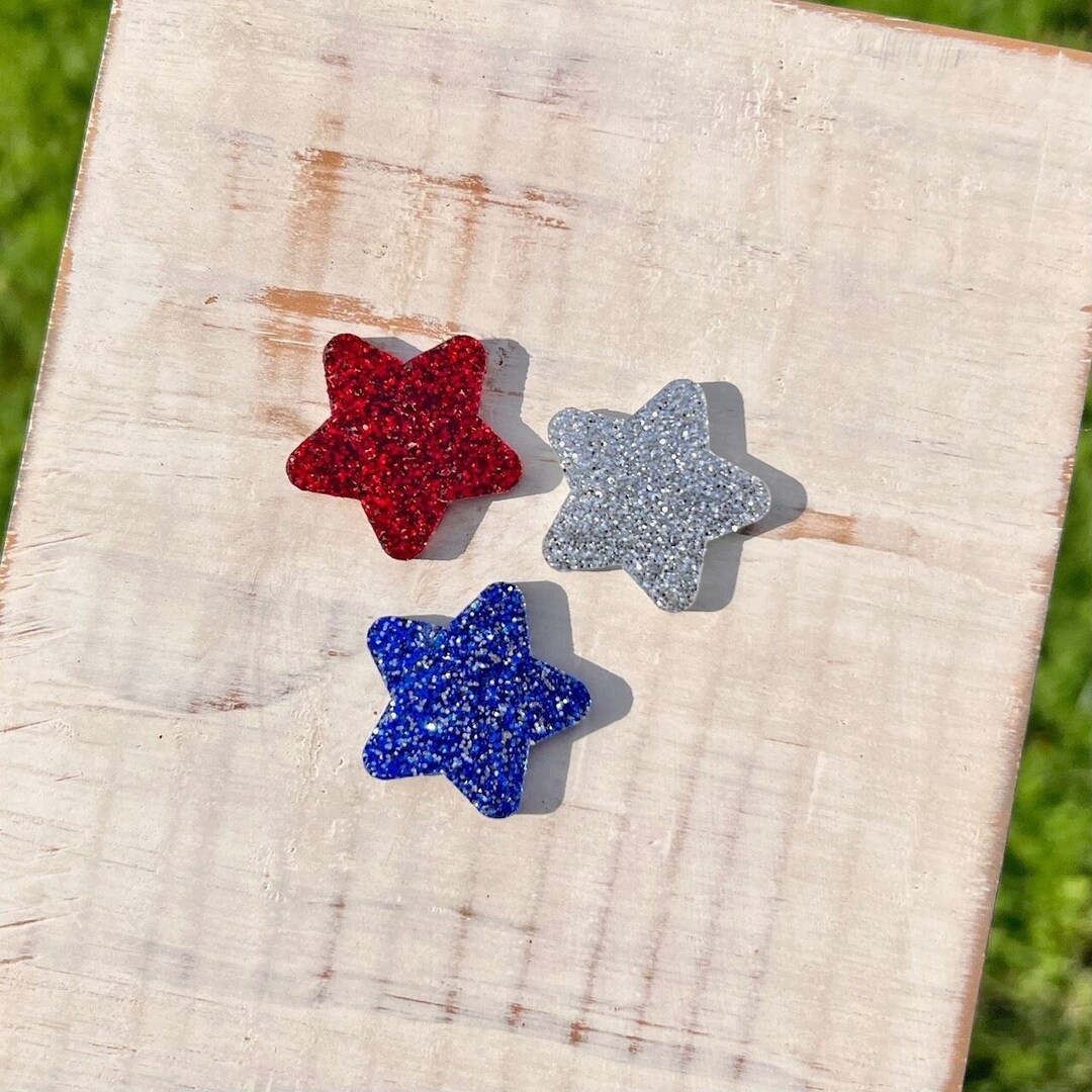 Patriotic Stars Glitter Needle Minders for Cross Stitch and Hand ...
