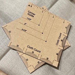 Corner Border and Fabric Gauge for Cross Stitch, Needlework, Embroidery ...